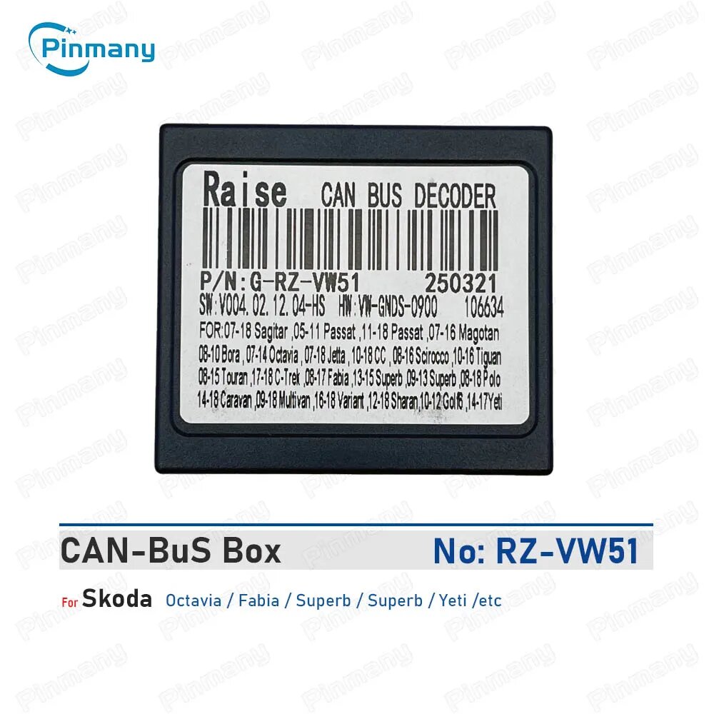 Автомобильный радиоприемник Raise CAN Bus декодер Android головное устройство CANBUS адаптер RZ-VW51 для Skoda Octavia Fabia Superb Yeti