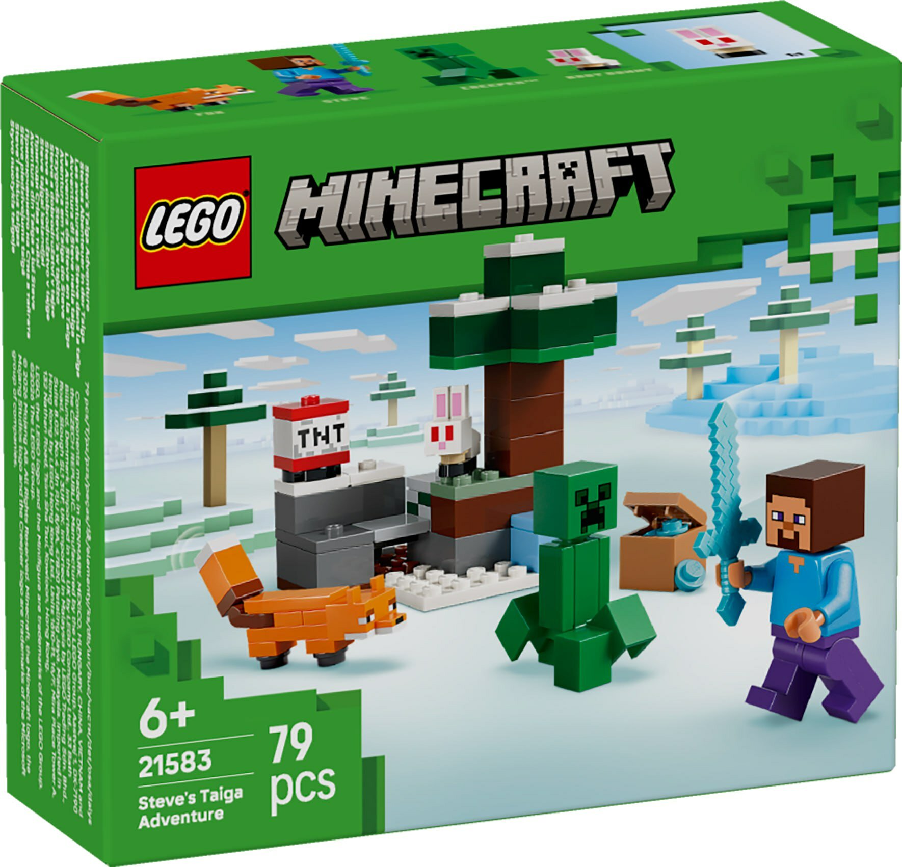 Конструктор LEGO Minecraft 21583 Приключения Стива в тайге, 79 дет.
