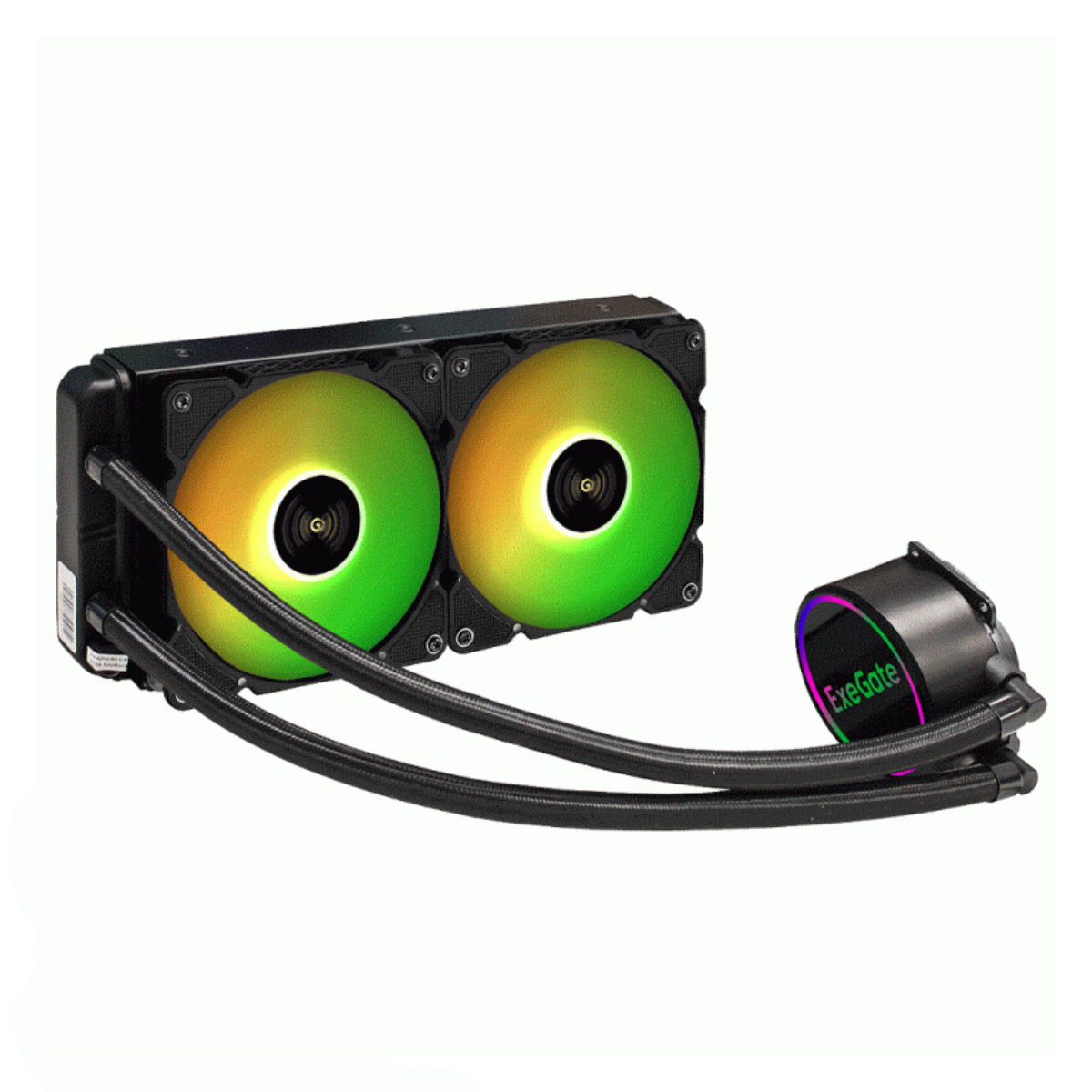 Система жидкостного охлаждения ExeGate BlackWater-240. PWM. ARGB/EX293458RUS, черный