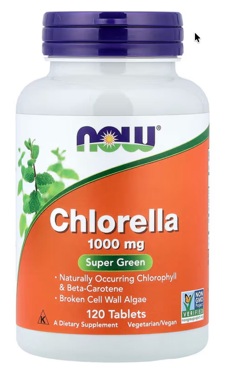 NOW Foods, хлорелла, 120 таблеток (1 г в 1 таблетке)