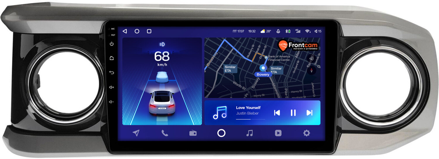 Штатная магнитола Teyes CC2 PLUS 6/128 10" RM-10-1431 Toyota Tacoma 3 2015-2023 (черная, глянцевая) Android 10 (4G-SIM, DSP, QLed)