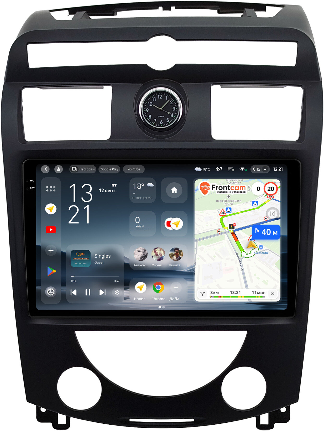 Штатная магнитола Teyes CC4 Pro 2K 8/128 10.36" RM-10-3540 SsangYong Rexton 2 2006-2012 (с часами) Android 13 (4G-SIM, DSP, QLed, AI)