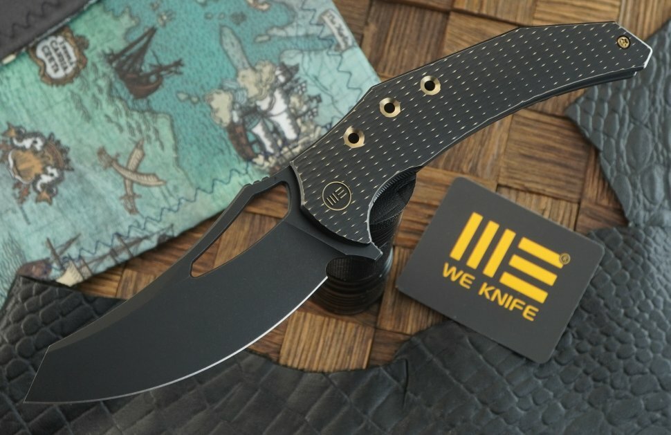 Складной нож We Knife Epaulette, сталь M390, BW, рукоять титан