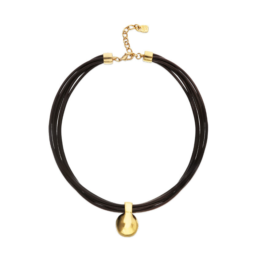 Колье, кожа