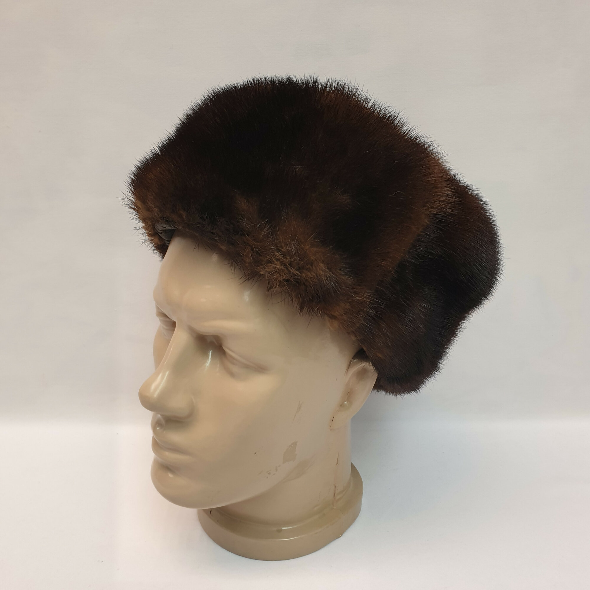 Шапка из натурального меха, обхват головы 57 см. Винтаж СССР