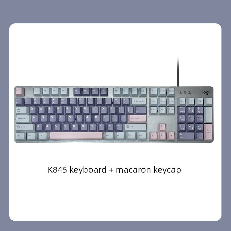Механическая проводная клавиатура Logitech K845 для офиса и игр, высококачественная, с эстетикой комиксов Mario,