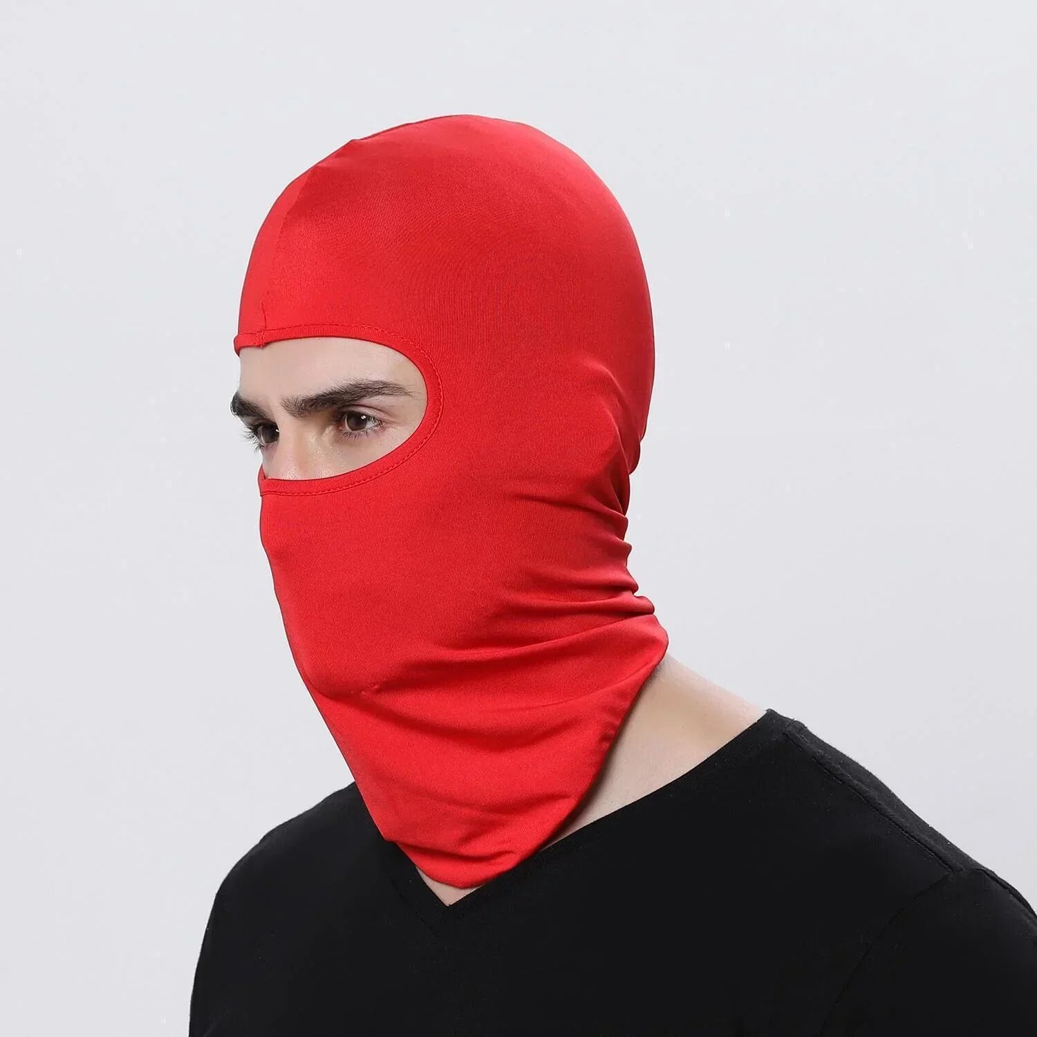 Балаклава Красная из лайкры, Color: Red