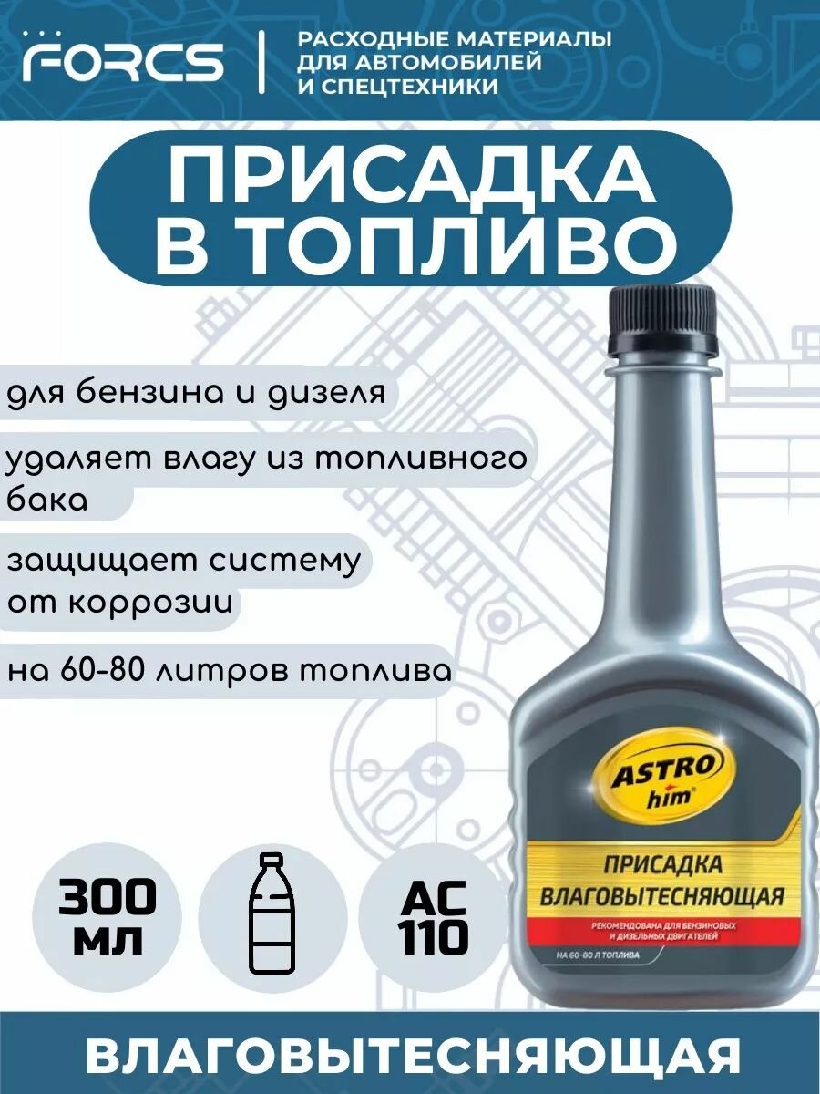 Добавка в топливо бензин ASTROHIM AC-110 влаговытесняющая