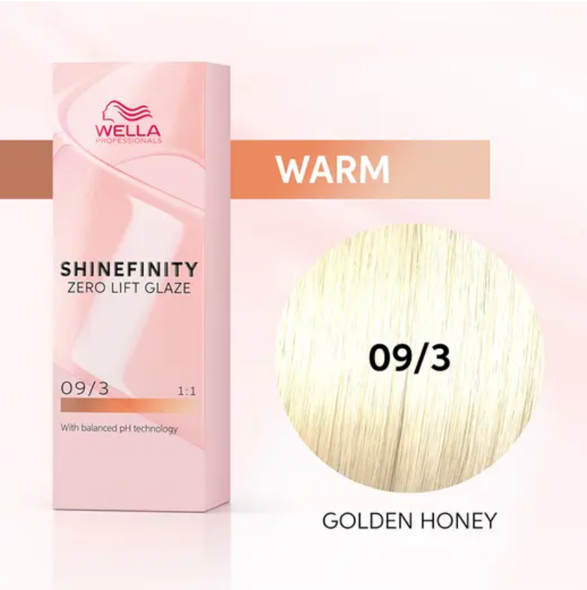 Wella SHINEFINITY -09/3 Золотистый мед, Гель-крем краска для тонирования и блеска без осветления, 60 мл