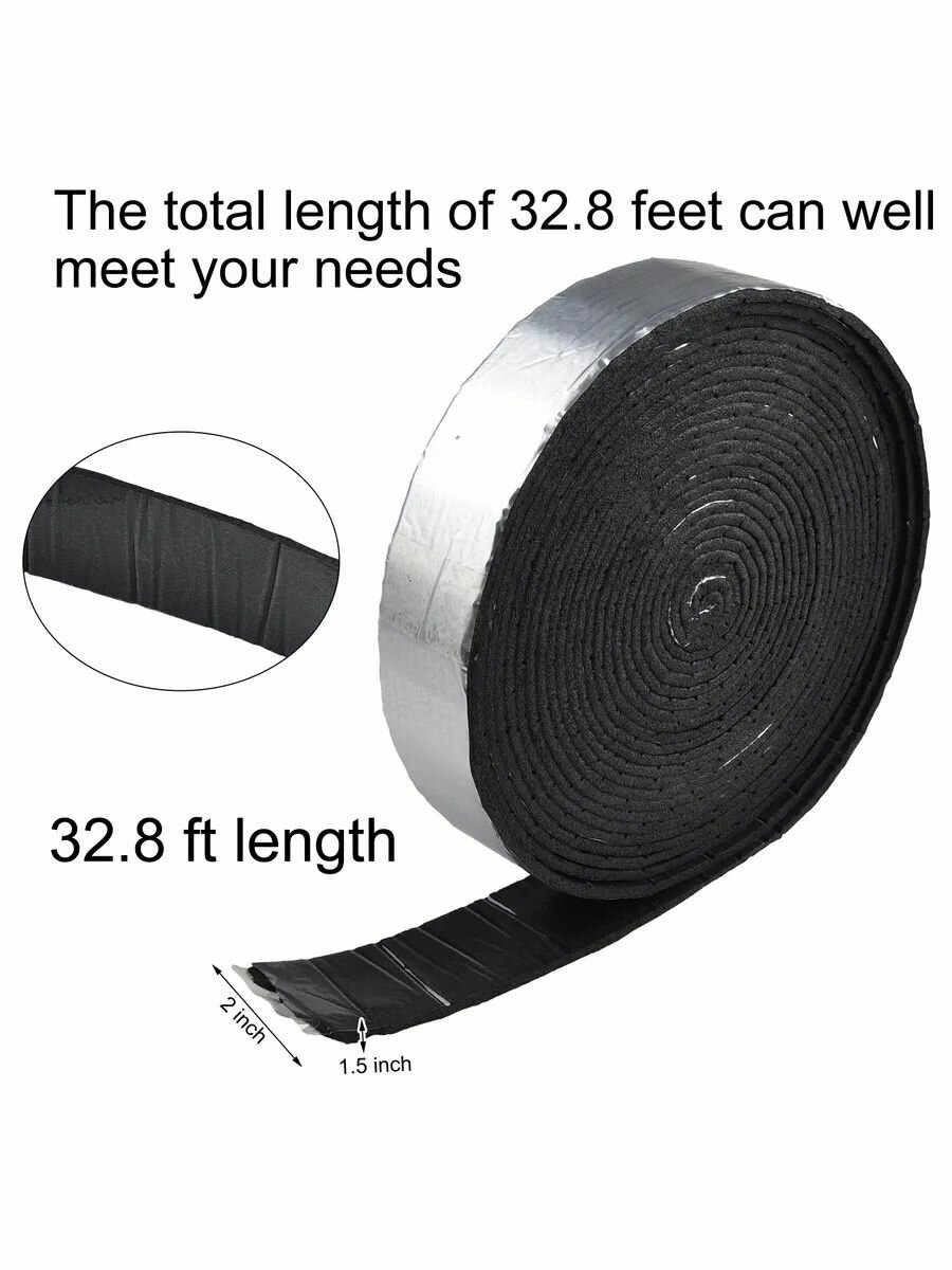 1 рулон черного цвета толщиной 5 см * 10 м * 5 мм Упаковка для изоляции труб надежная защита от замерзания зимой для горячих и холодных труб