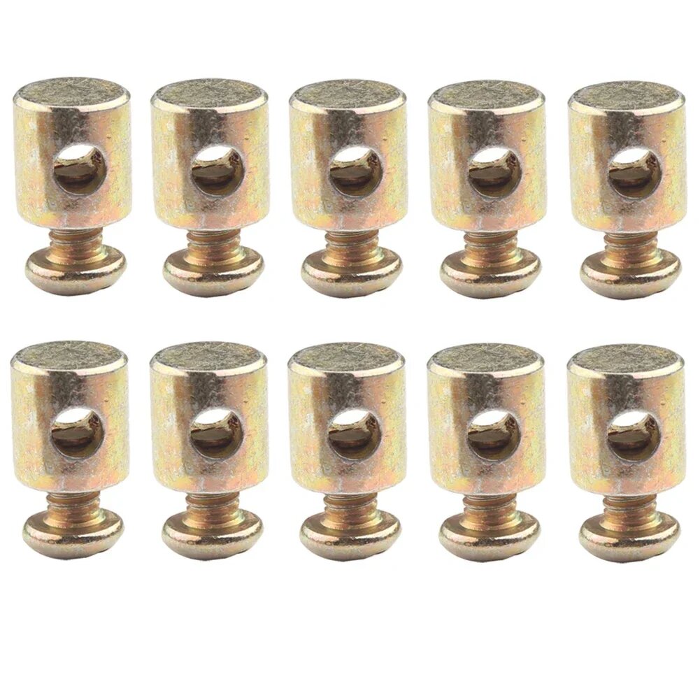 10 шт. металлических ниппелей для тросов сцепления, тормоза и газа для газонокосилок, концевые части тросов тормоза и газа, запчасти для ремонта