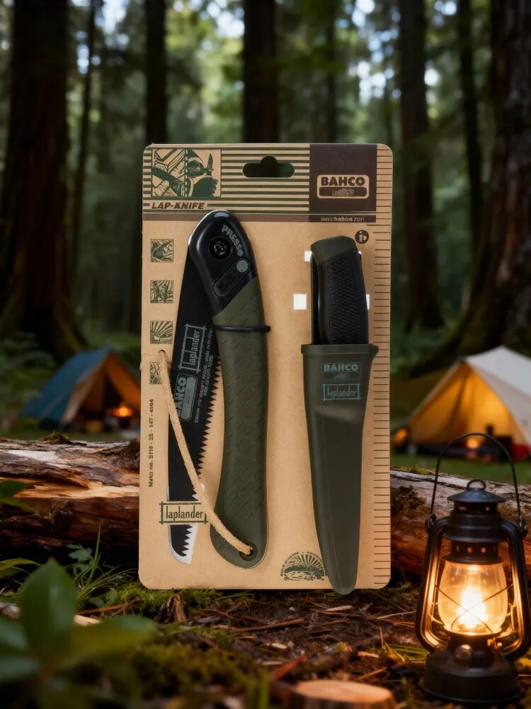 Ножовка складная и нож BAHCO LAP-KNIFE для охоты и рыбалки