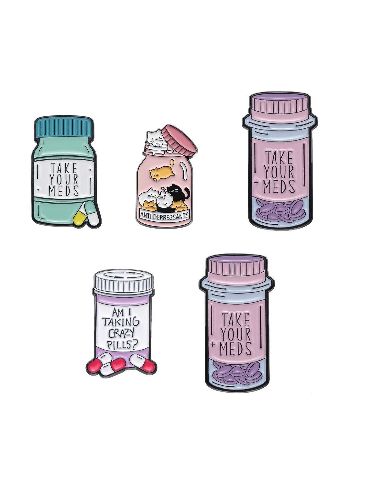 Булавки-значки для медиков (5 шт.), Серия B