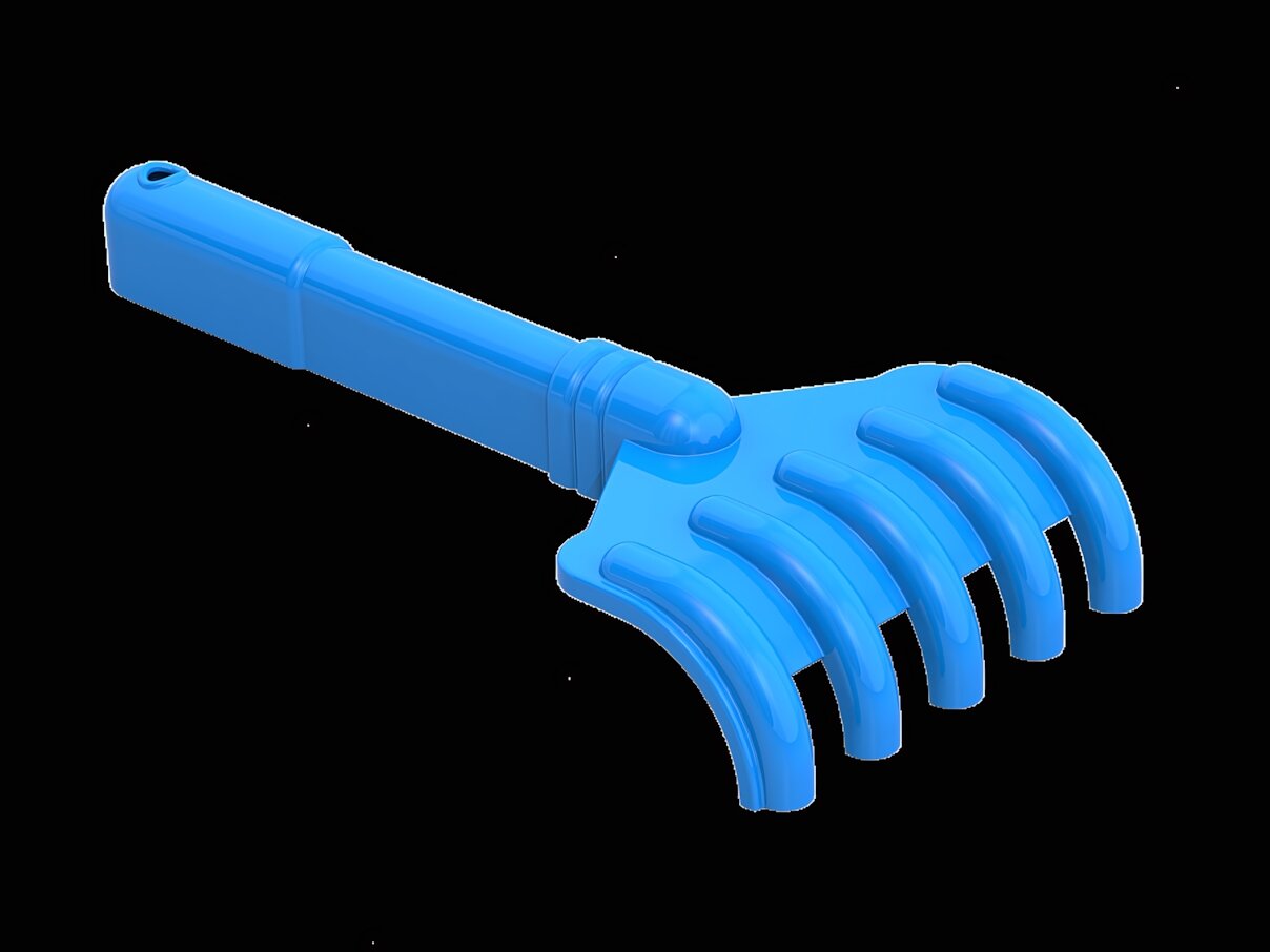 Грабли детские пластиковые, размер 21см, разноцветный принт