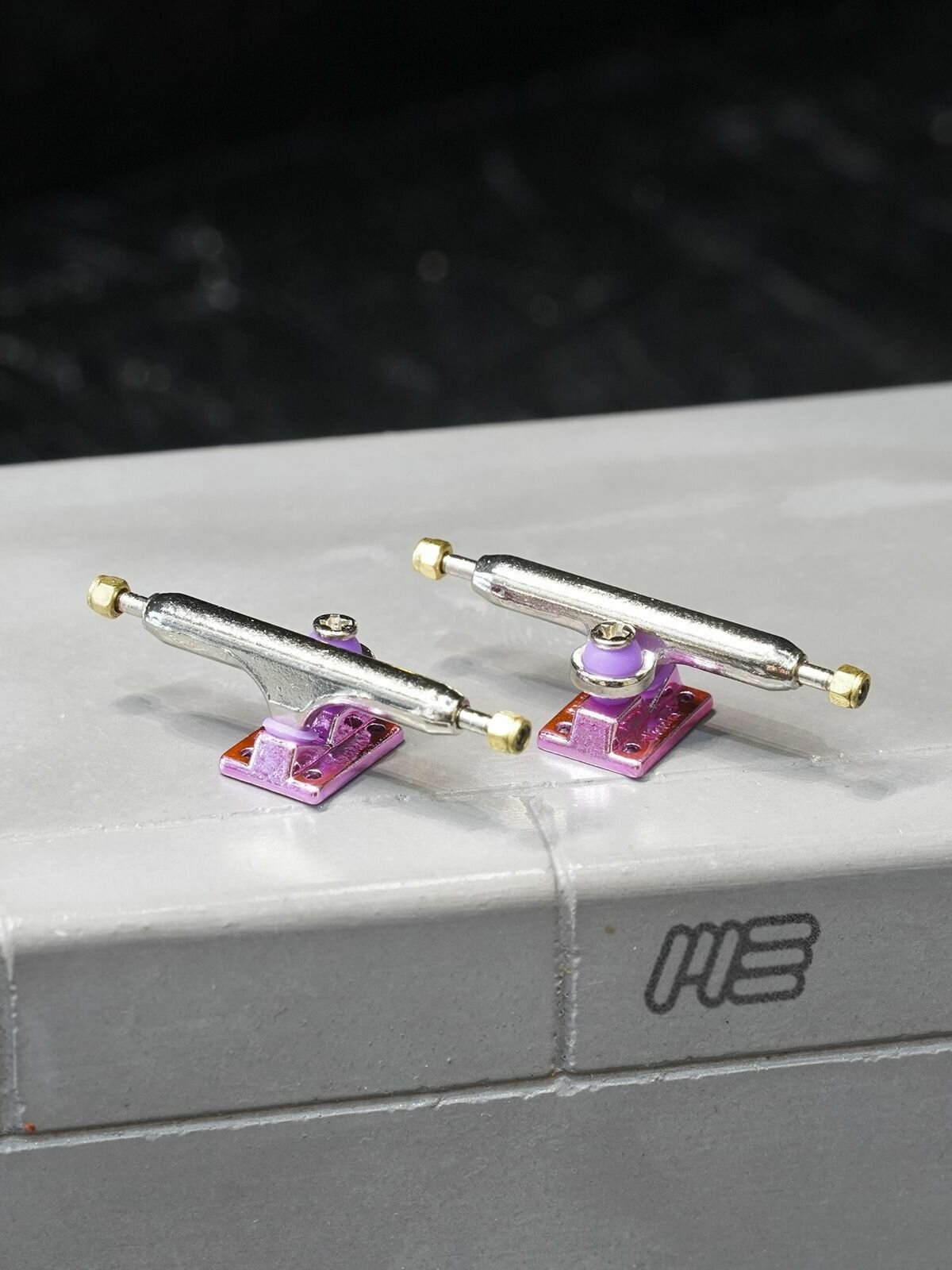 Траки для фингерборда MSS Pro 2.0 inverted 34 мм silver/pink