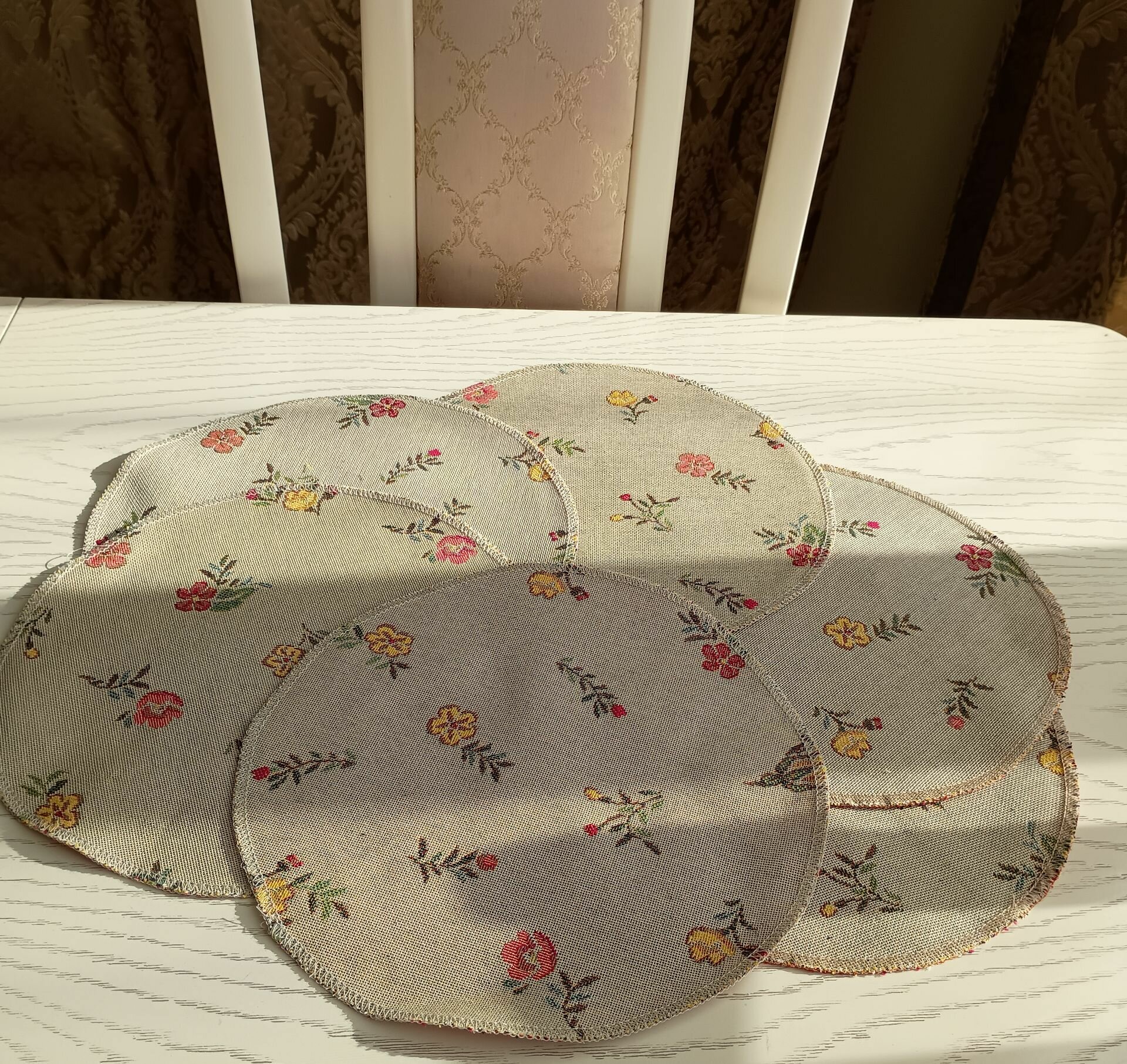 Комплект салфеток гобелен "Девоншир" 6 шт-d 25см