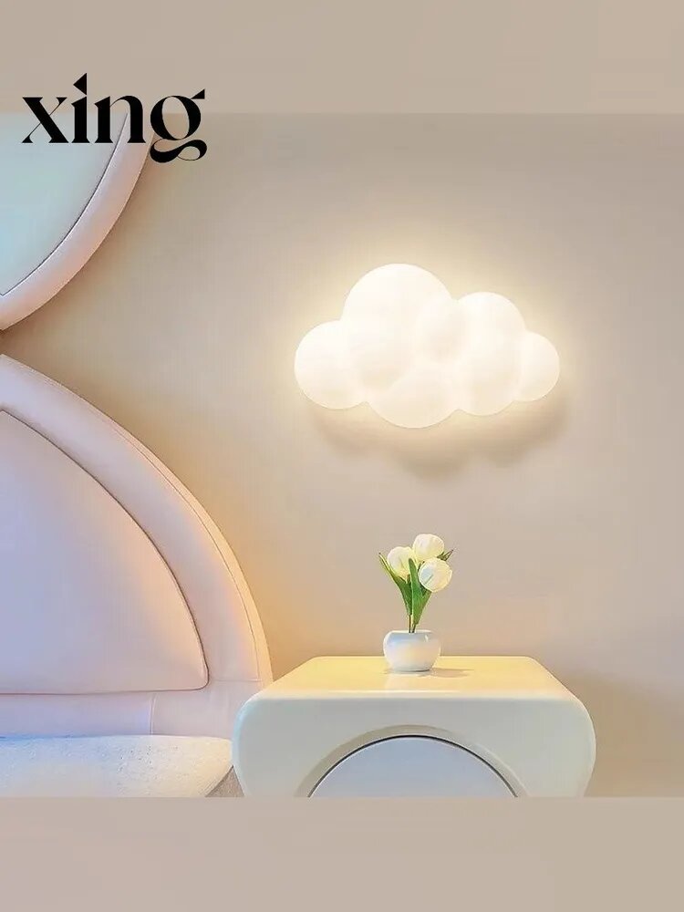 Настенный светодиодный светильник в виде облака, 1 шт, для детской, пластик, 30х20х9 см