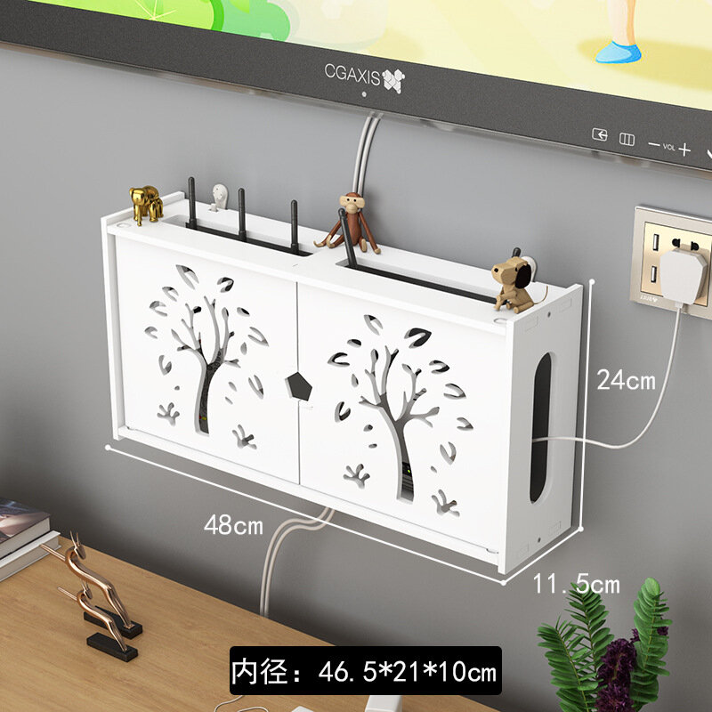 Бокс для хранения беспроводного маршрутизатора, настенный, без необходимости сверления, полка для оптического модема и ТВ-приставки.