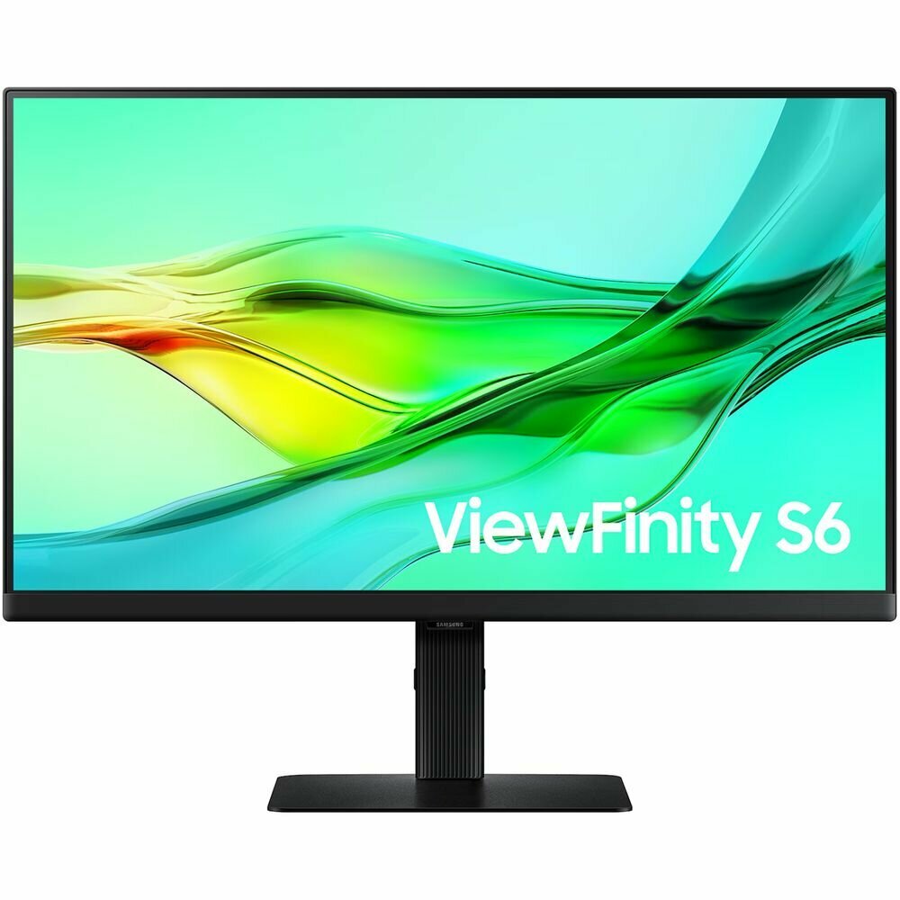 Монитор 24" SAMSUNG S24D604UAU ViewFinity S6 S60UD IPS, 2560x1440, 100Hz, 5ms, 350сd/m, 1000:1, HDR10 | HDMI(2.0), DP(1.4), Type-C(PD-90W), 2xUSB2.0, RJ45 | HAS, Pivot, Swivel, InPSU, Vesa 100, Black