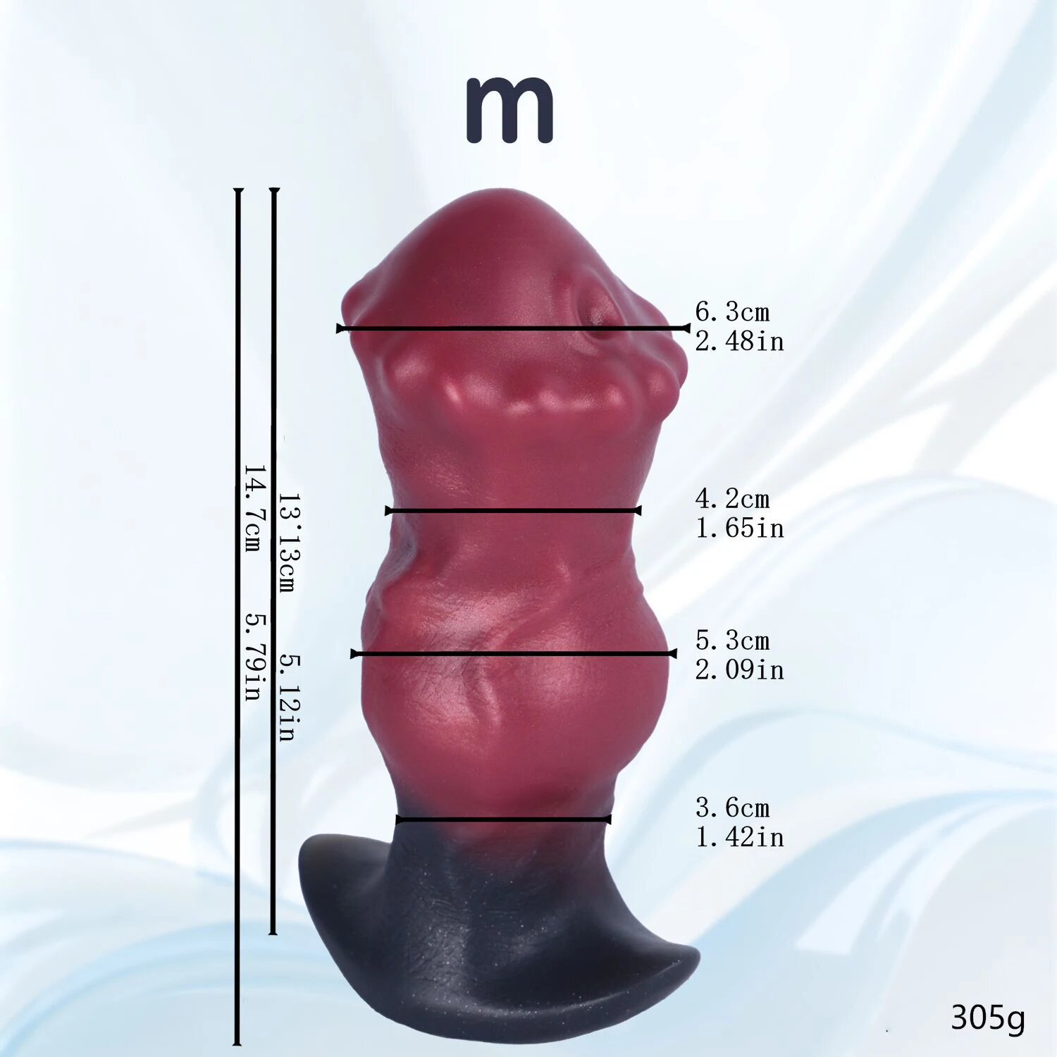 Короткая Анальная пробка для конского члена, инопланетянин фаллоимитатор, большая Анальная red M