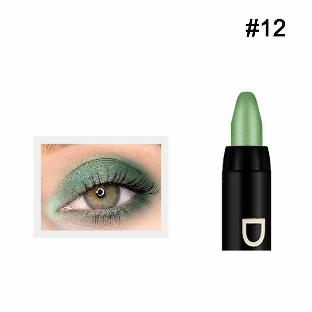 Набор карандашей для теней век, 12 цветов, водостойкие, долговечные, блестящие тени ручка-хайлайтер, инструмент макияжа глаз