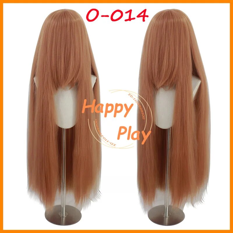 Парик для косплея оранжевый 100 см, Color: 100cm Orange-014
