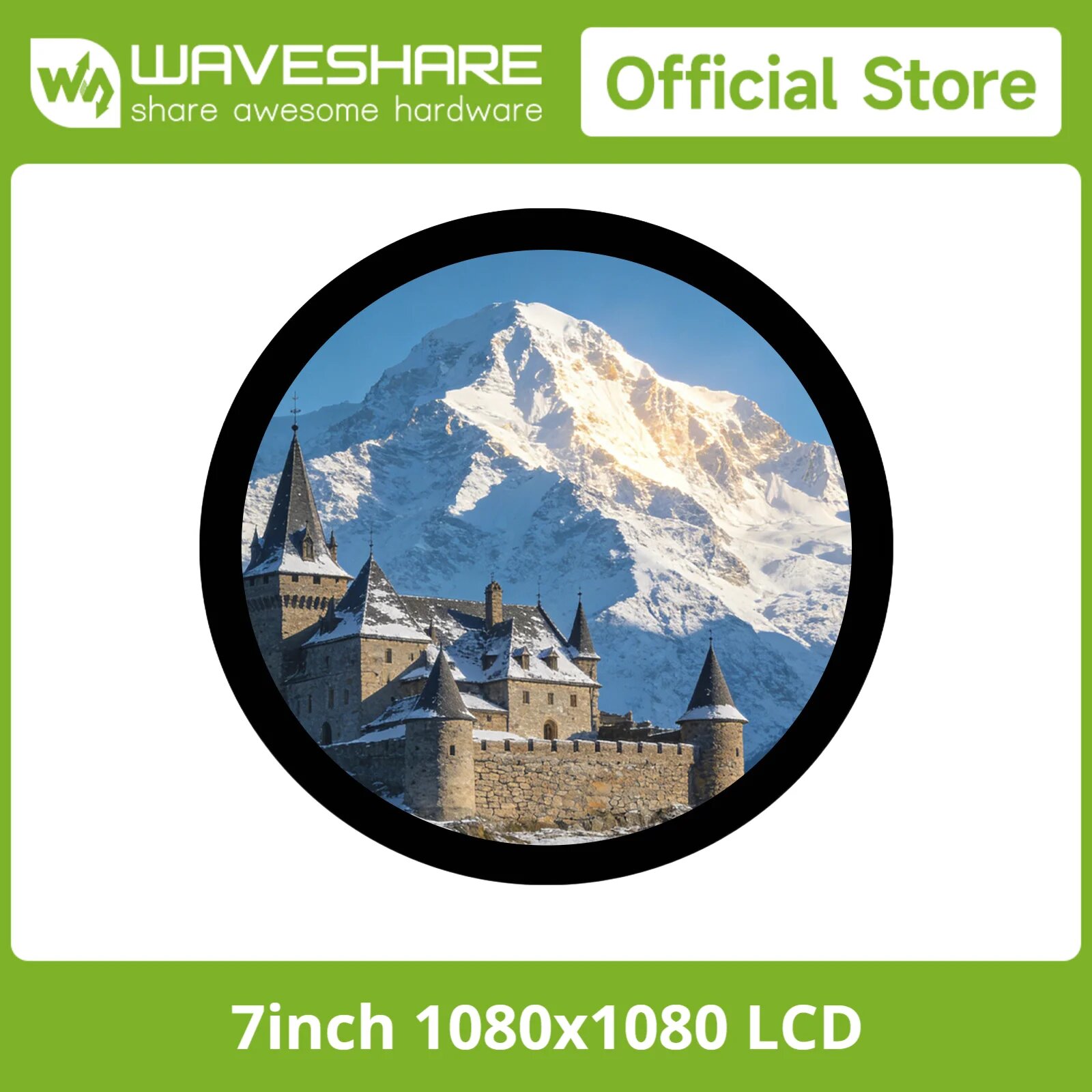 Waveshare 7-дюймовый круглый сенсорный дисплей 1080x1080