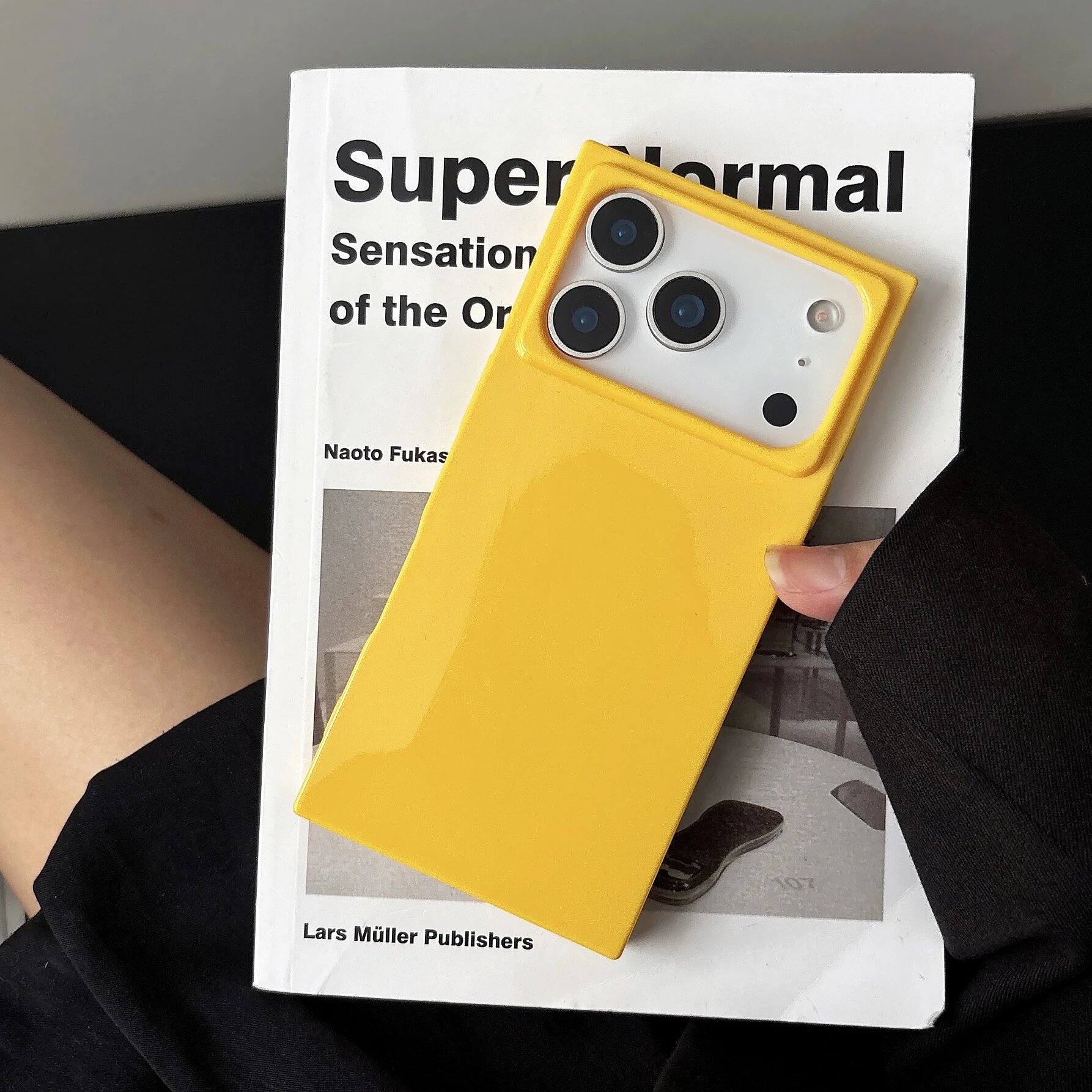 Яркий квадратный чехол для телефона ярких цветов для iPhone 17 Air Айфон 13 Про Макс, Желтый, Yellow