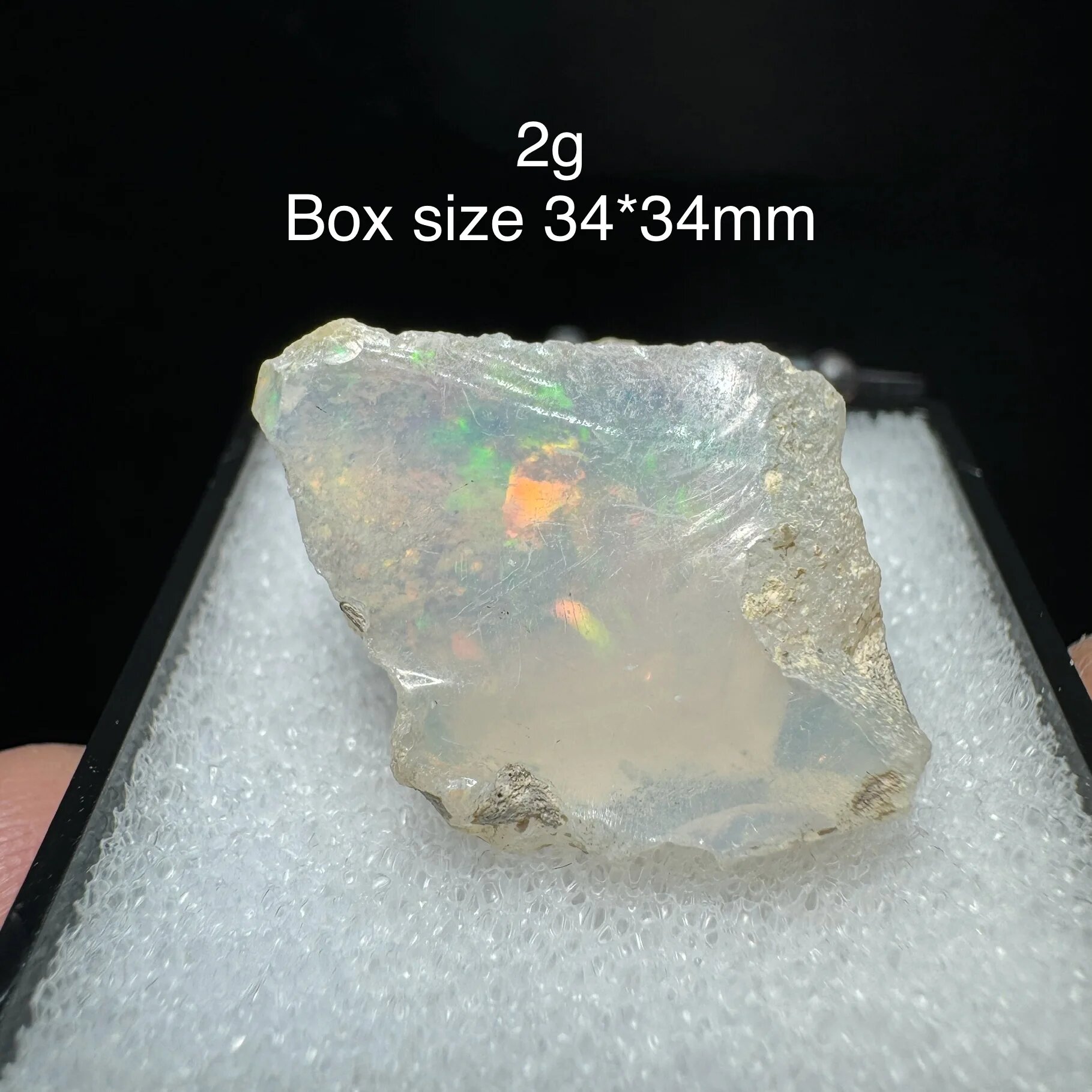 Эфиопский опал 2г, цвет 6, 34*34 мм