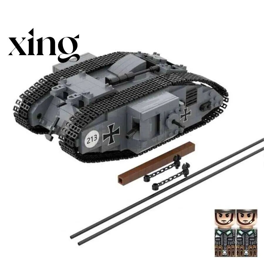 Конструктор танка WW1 Mark IV и Black Bess Xing 213, металлический, для детей от 14 лет