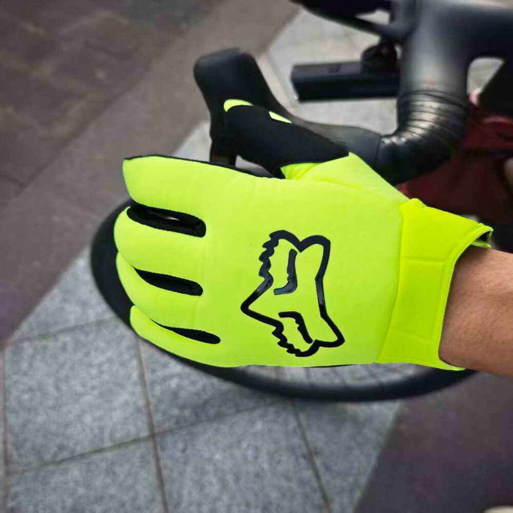 Велосипедные перчатки Fox для езды на мотоцикле по бездорожью, нескользящие, с флисовой подкладкой, теплые, морозостойкие и износостойкие.