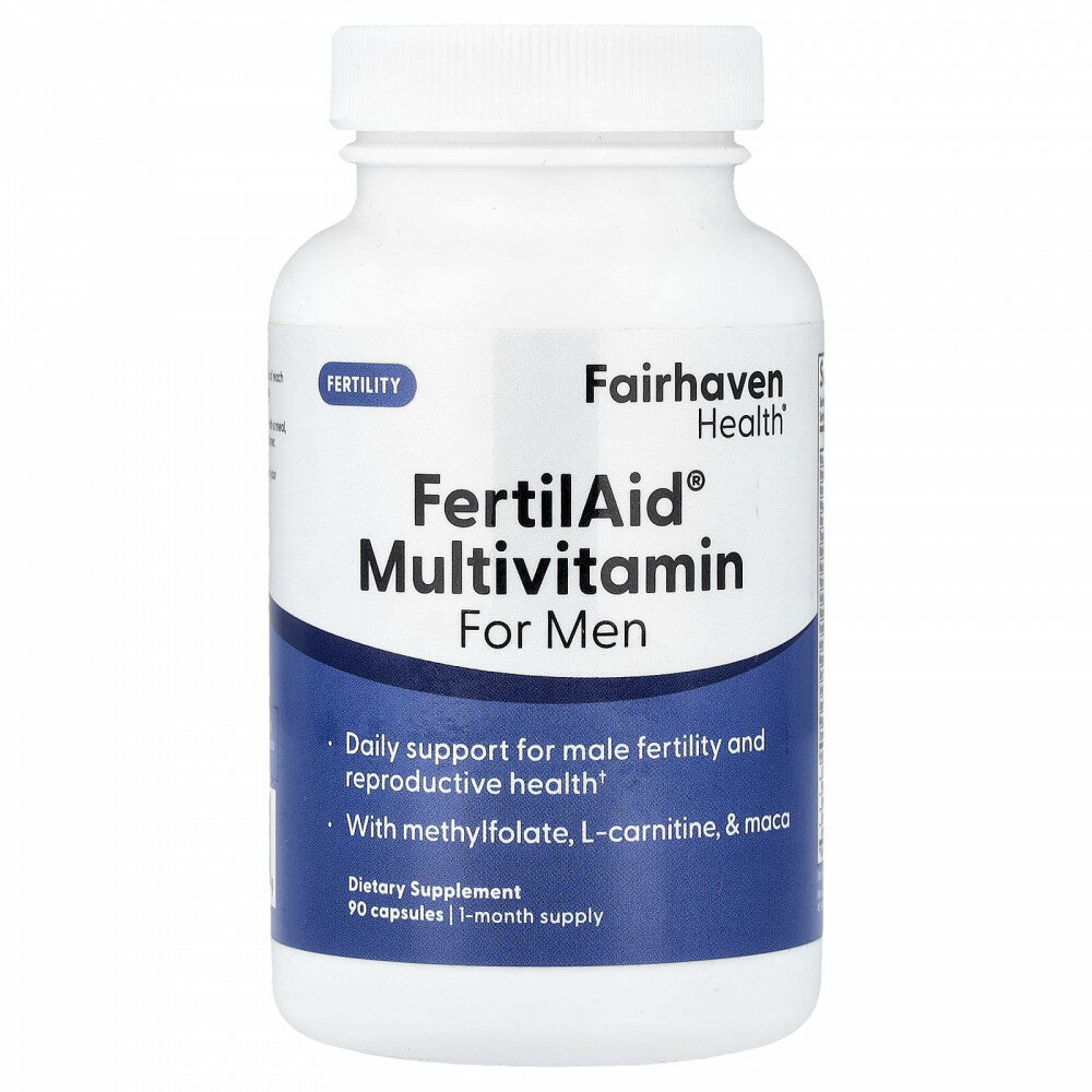 Fairhaven Health, FertilAid®, мультивитамины для мужчин, 90 капсул