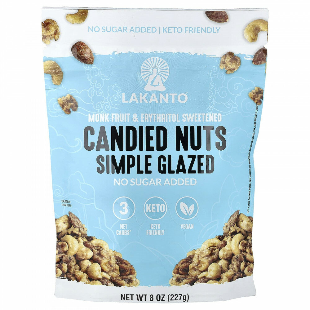Lakanto, Candied Nuts, глазированные орехи, 227 г (8 унций)