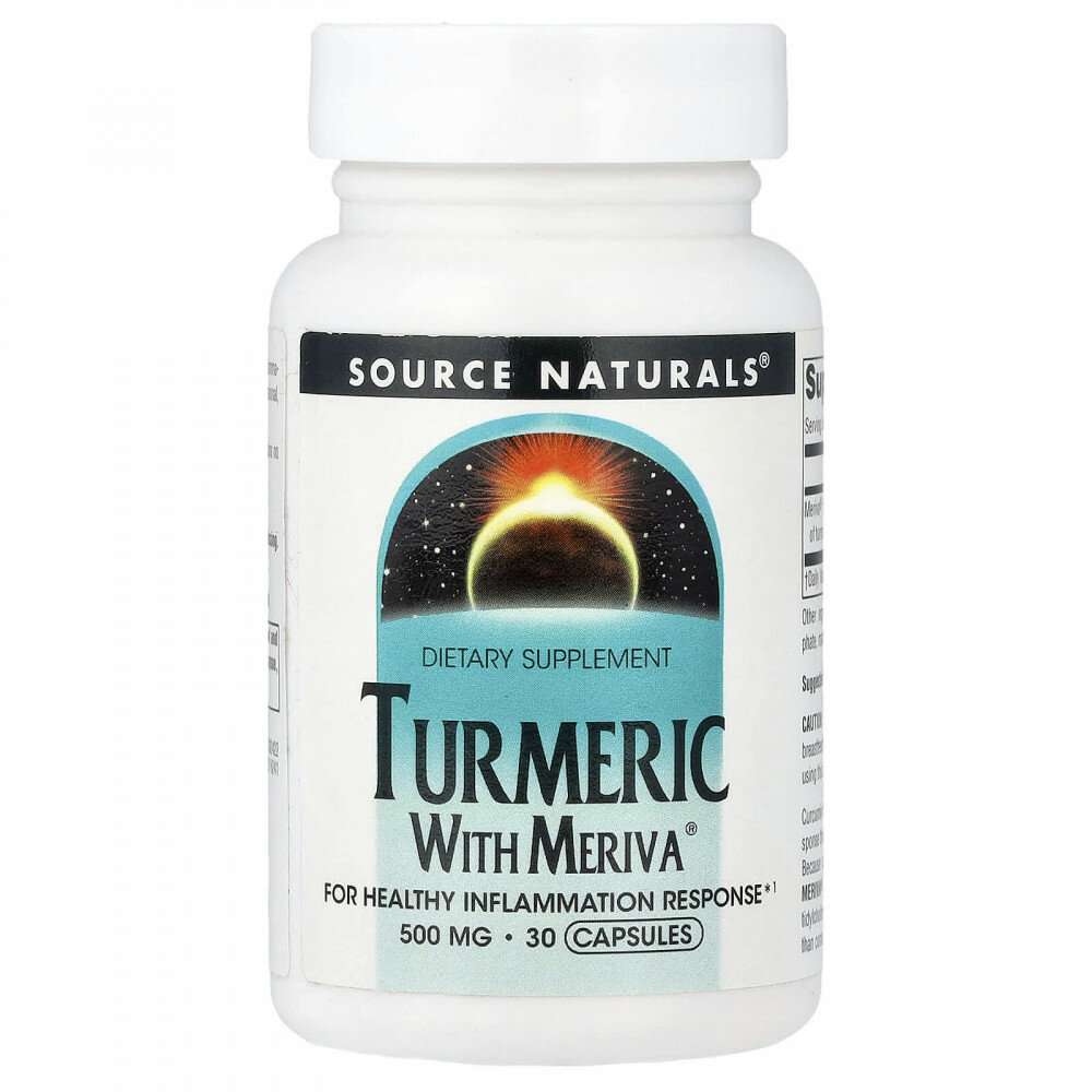 Source Naturals, куркума с Meriva®, 500 мг, 30 капсул