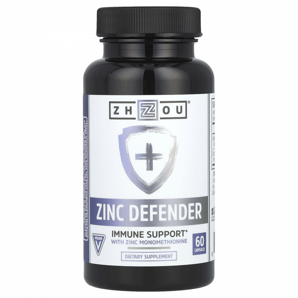 Zhou Nutrition, Zinc Defender, 60 капсул