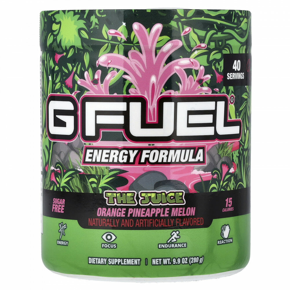 G FUEL, Energy Formula, The Juice, апельсин, ананас и дыня, 280 г (9,9 унции)