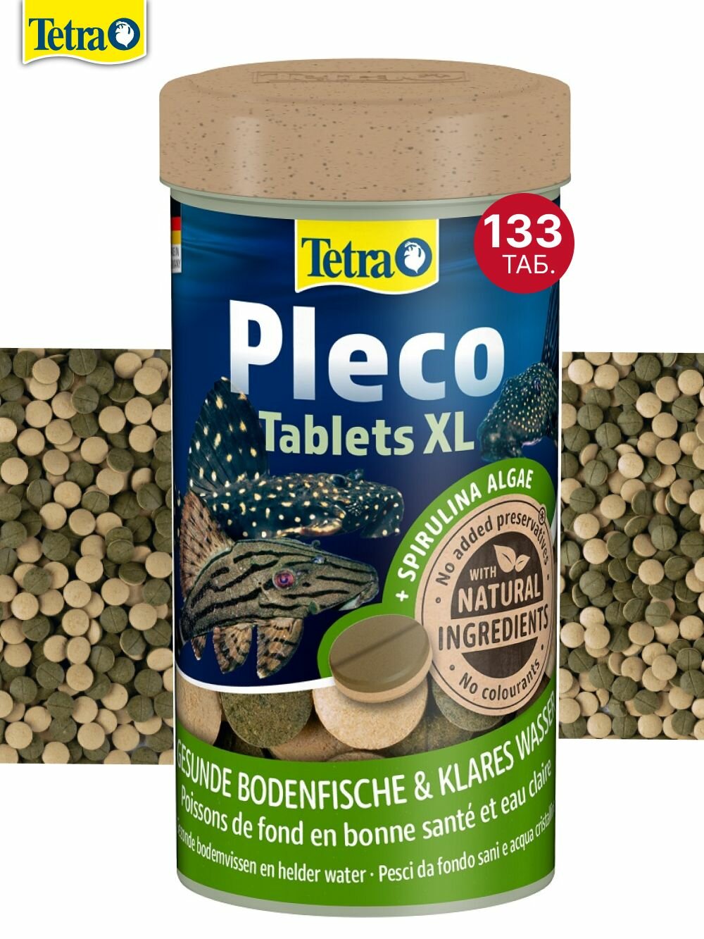 Корм для травоядных донных рыб TetraPlecoTablets XL 133табл/66мл