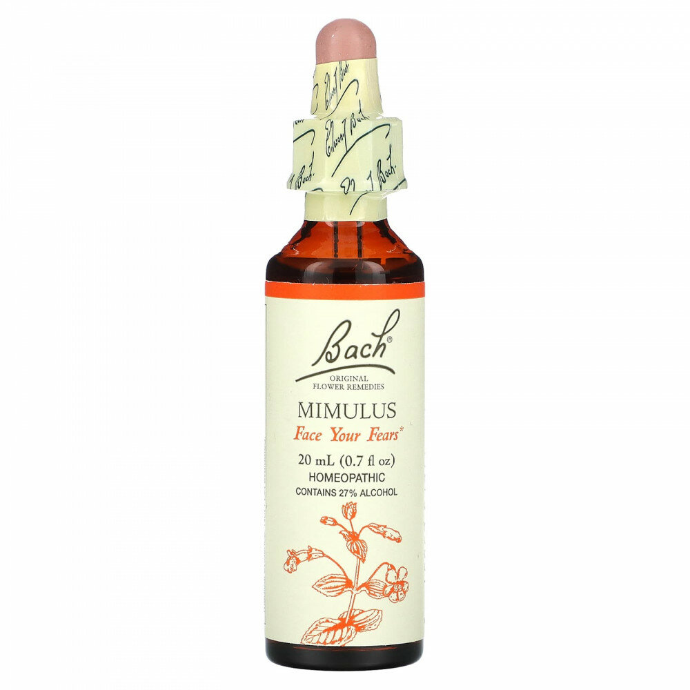Bach, Original Flower Remedies, мимулус, 20 мл (0,7 жидк. унц.)