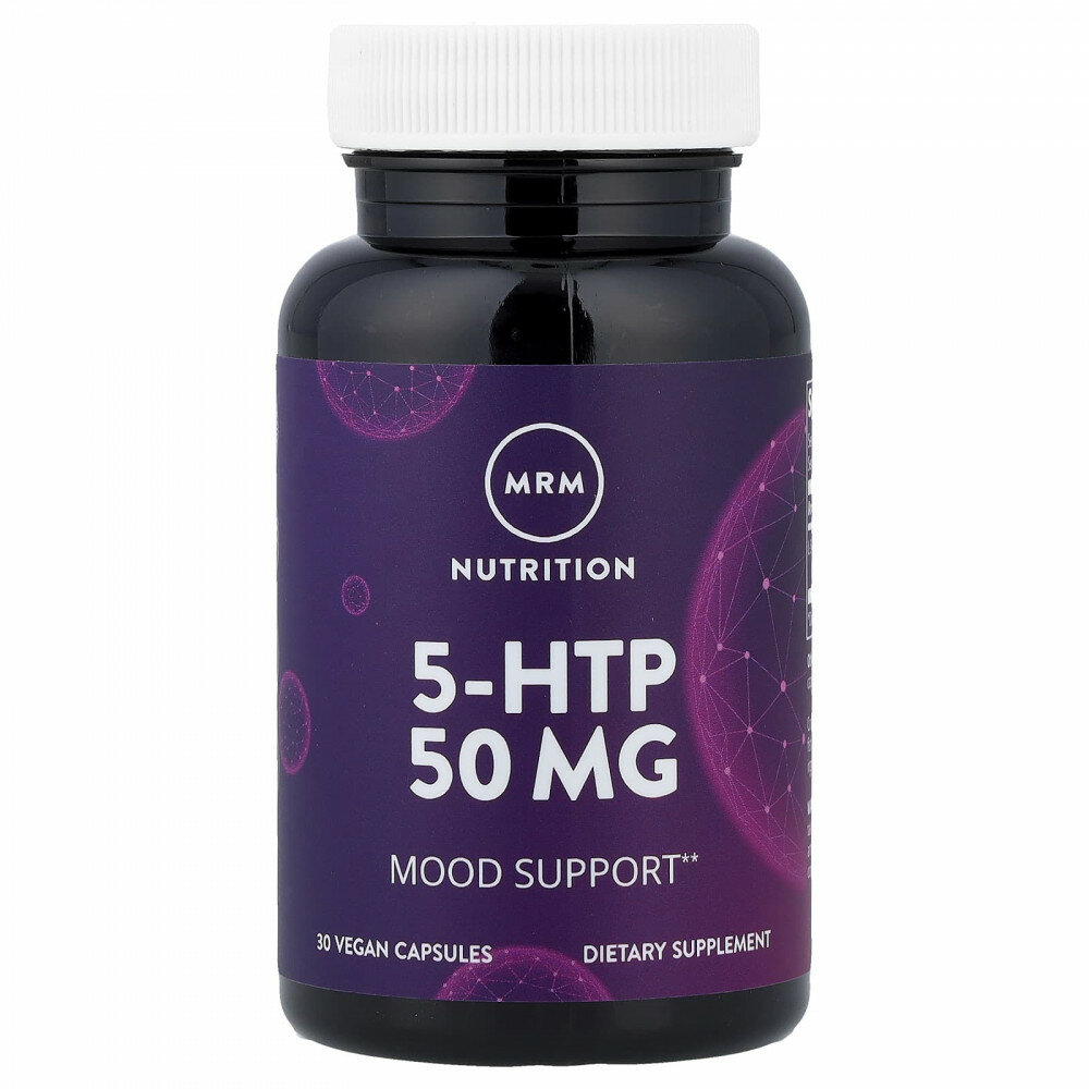 MRM Nutrition, 5-HTP, 50 мг, 30 веганских капсул