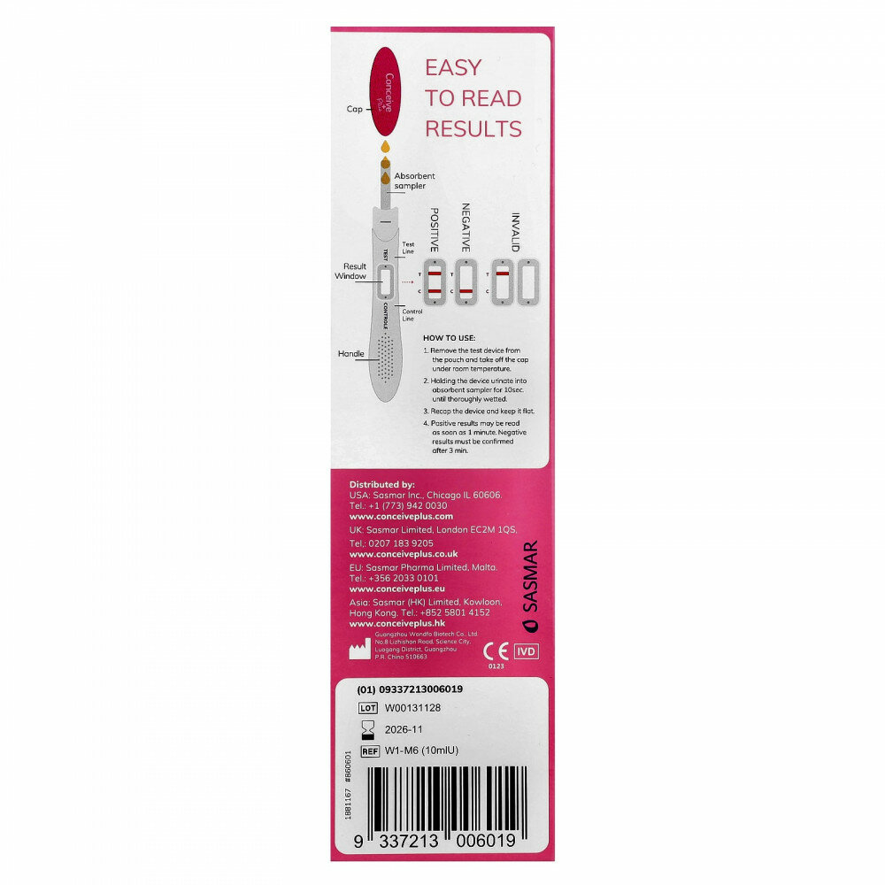Conceive Plus, Тест на беременность, 2 теста — фото 1