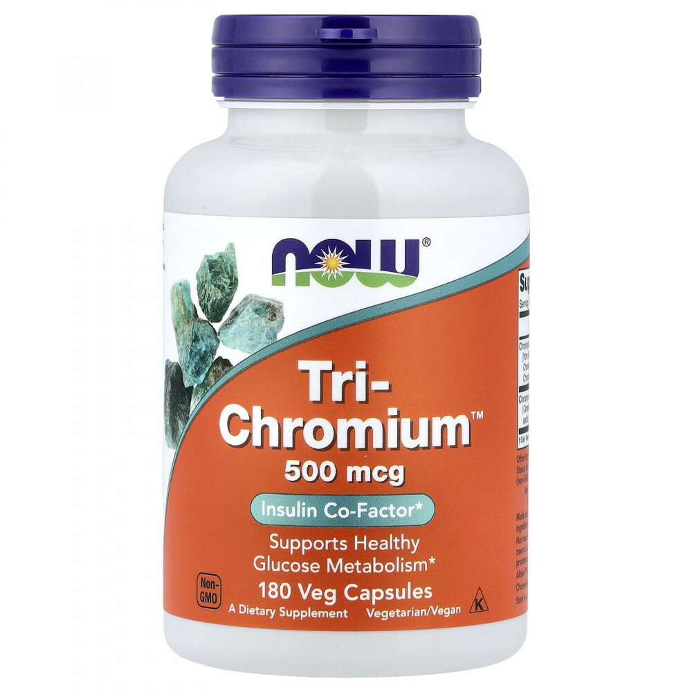 NOW Foods, Tri-Chromium™, хром, 180 растительных капсул