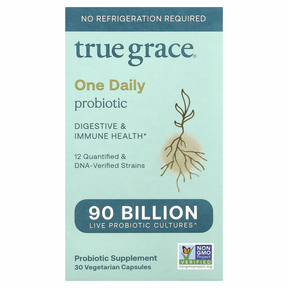 True Grace, One Daily Probiotic, 30 вегетарианских капсул