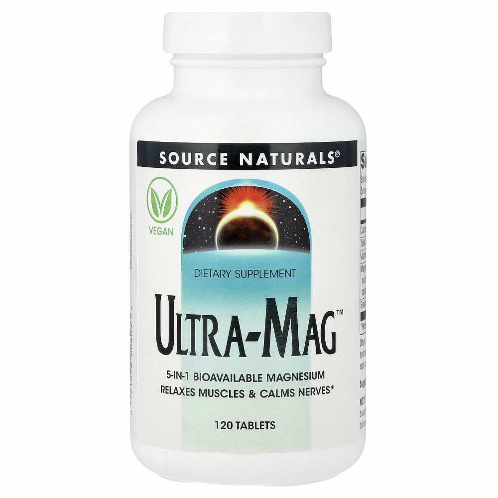 Source Naturals, Ultra-Mag™, комплекс магния,120 таблеток