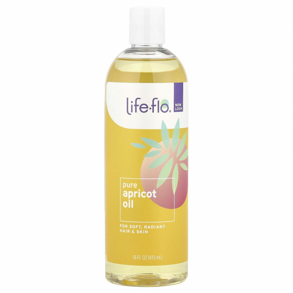 Life-flo, Чистое абрикосовое масло для ухода за кожей, 473 мл