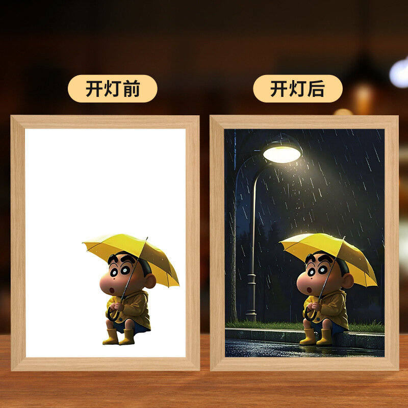 Тщательно отобранная терапевтическая ночная лампа с изображением Крейона Шин-чана, украшение для спальни, декоративная картина, креативная атмосферная лампа, подарок на день рождения.