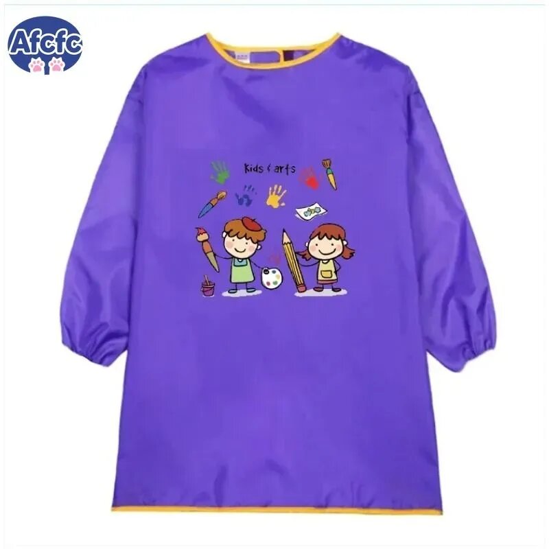 Детский длинный халат для рисования - Защитная одежда для детского сада