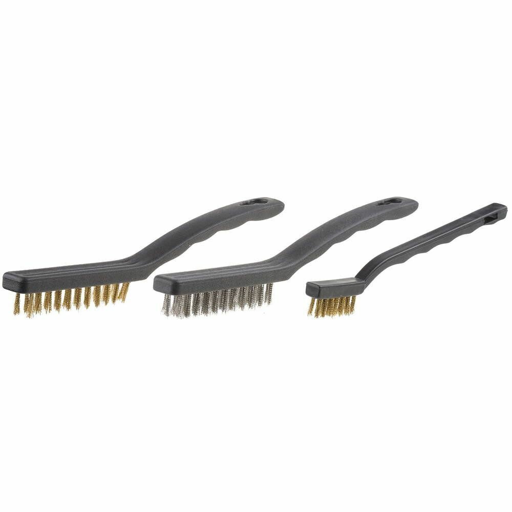 Щетка проволочная STAYER 3 ряда, стальная щетина, пластмассовая рукоятка, для удаления ржавчины