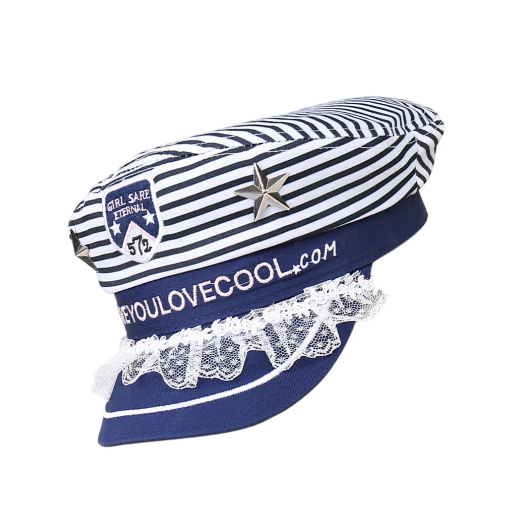Шляпа-берет в кружевную полоску Классического Дизайна Для моряков Из Мягкого Полиэстера Регулируемого Размера Для Косплея И Повседневной Носки Парусная Шляпа