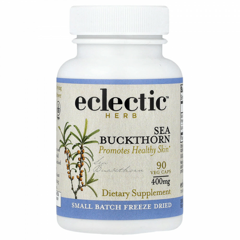 Eclectic Herb, сублимированная облепиха, 90 вегетарианских капсул