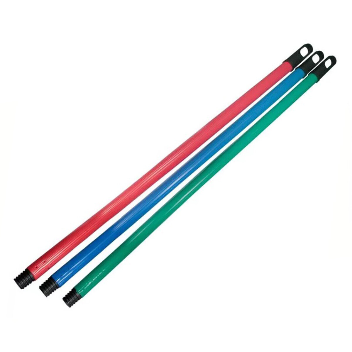 Черенок для щетки Мультипласт подметальной, швабры, металлическая, длина 110 см, с пластиковой резьбой